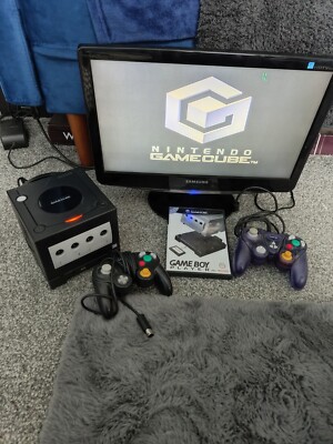 GameCube + GameBoy Player + GameBoy Player Disk - Black Console ...