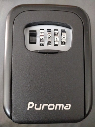 Puroma Security 4-Digit Combination Key Lock Box, Waterproof Portable ...