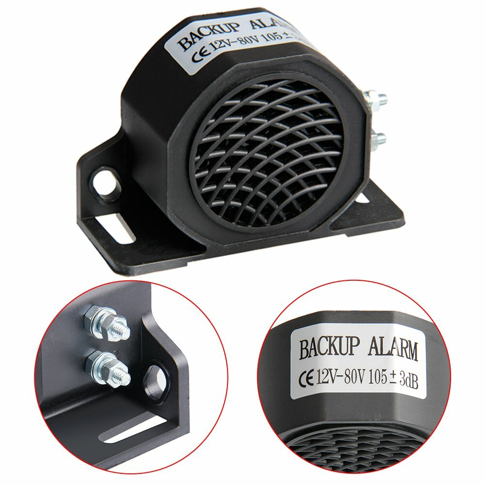 105dB White Noise Backup Alarm Reversing Alarm with Wire Connection for ...