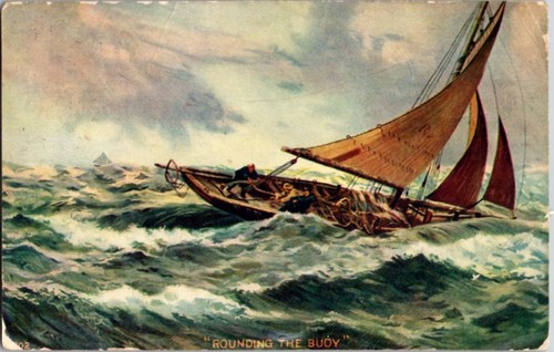 Antique Boat - Old Boat Featured on Great Vintage Nautical Postcard d ...