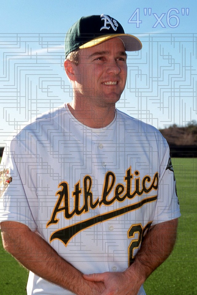 Larry Sutton - 2002 Oakland Athletics - choose a size - full color ...