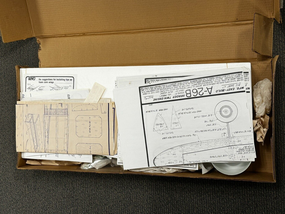 New Wing MFG A26 A-26 Invader Twin RC Remote Control Airplane Short Kit ...