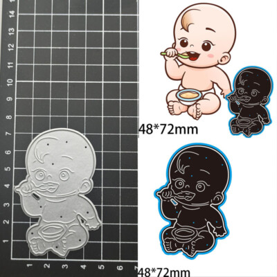 Baby Brushing Teeth Metal Cutting Dies Scrapbooking Paper Blade Punch ...