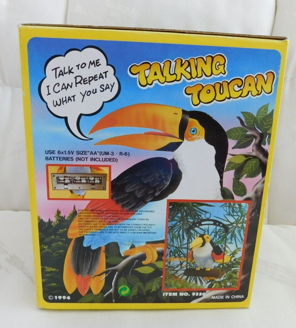 Talking Toucan Electronic Toy "talk to Me I Can Repeat What You Say ...