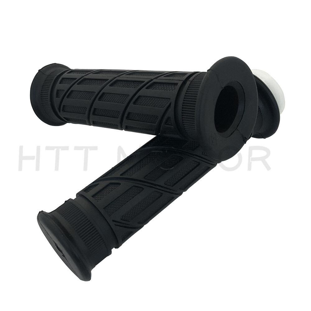 2X7/8" 22mm Rubber Handlebar Hand Grip Bar End For Motorcycle Bike Cafe ...