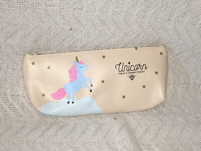 Jax & Olivia Unicorn Girls Pencil Make Up Organizer Zip Close Pouch Bag ...