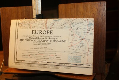 Vintage National Geographic Map June 1957 Europe | eBay