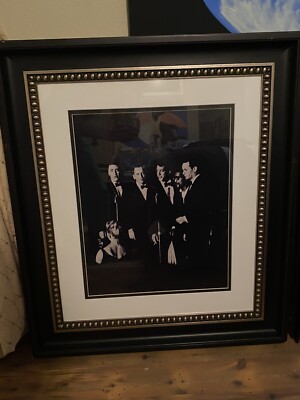 Beautifully Framed & Matted Rat Pack Artwork Picture 33x29 | eBay