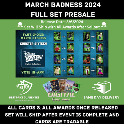 Topps Disney Collect MARCH BADNESS 2024 - Full Set + Awards - PRESALE ...