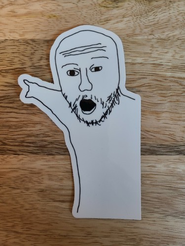 Soyjack Soy Jack Wojack Meme Pointing Sticker Decal Pair | eBay