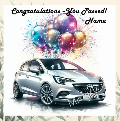 Personalised PASSED Greeting Card DRIVING TEST Congratulations Car ...