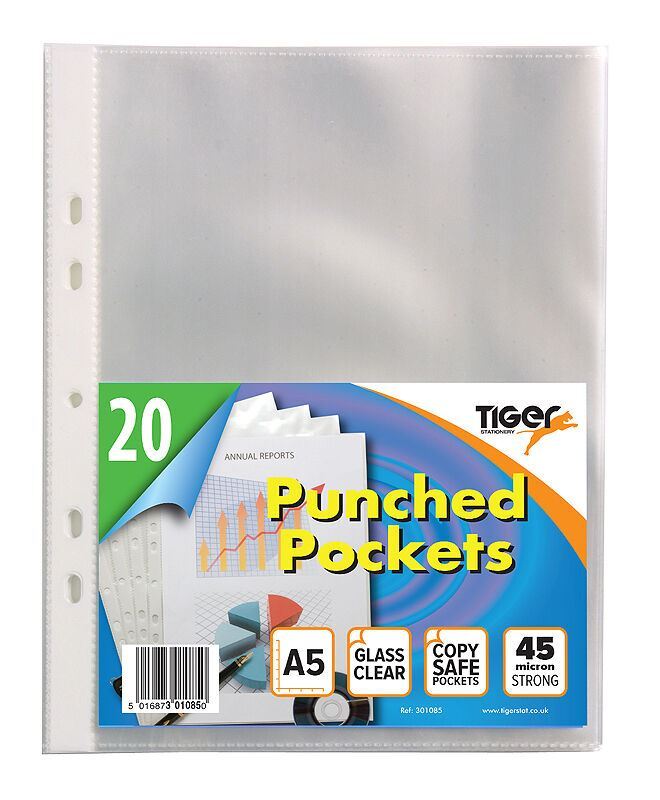 Punched Pockets Filing Clear Display Sleeves Ring Binders - A4, A3, A2 ...