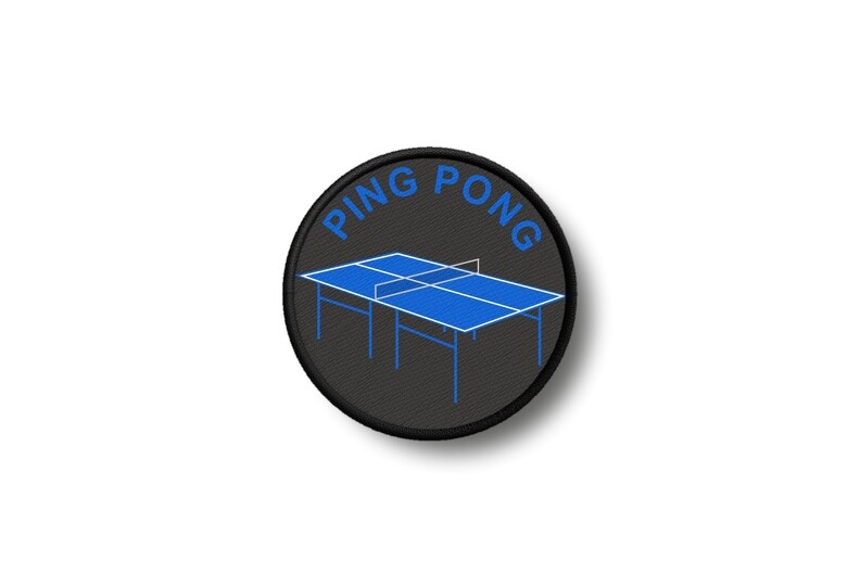 Patch Badge Print Iron on Glue Ping Pong Recket Table Ref2 for sale ...