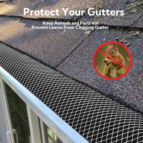 Aluminum Gutter Guard 6 Inch X 33 Feet Leaf Filter Gutter Protection ...