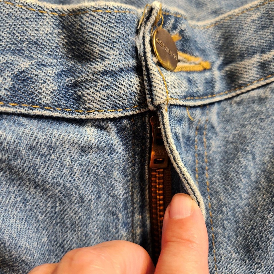 CARHARTT VTG B73-DST Loose Original Double Front Utility Logger Jean ...