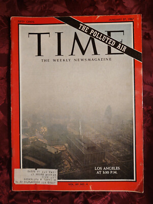 TIME Magazine January 27 1967 LOS ANGELES ECOLOGY POLLUTED AIR | eBay