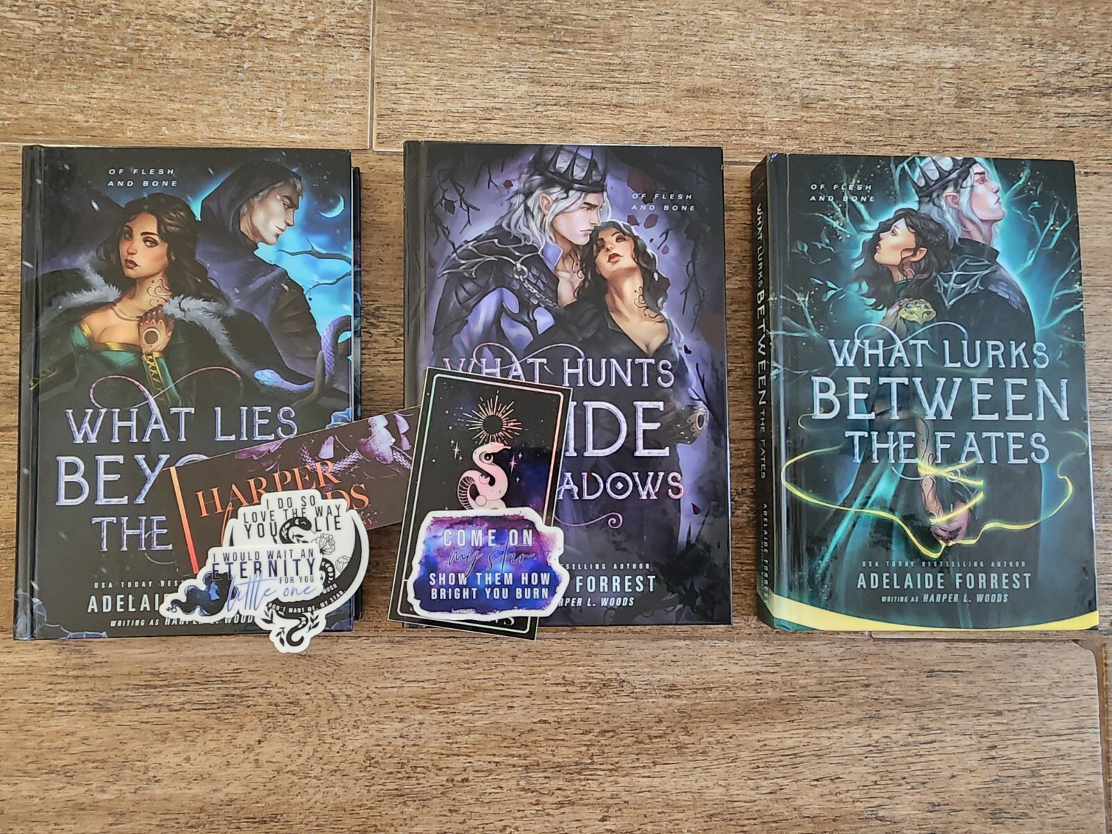 SIGNED Of Flesh and Bone series by Harper L Woods What lies beyond the ...