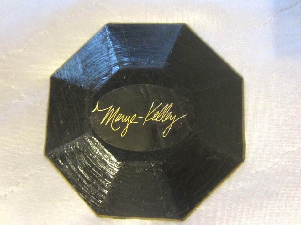 Marye-Kelley Decoupage Octagonal Bichon Frise Dog Glass Plate Map Print ...