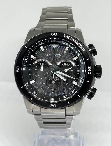 Citizen Men's Eco-Drive Ecosphere Chronograph Black 47mm Watch CA4150 ...