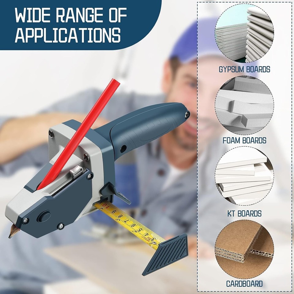 Drywall Gypsum Board Cutting Tool with Tape Measure Drywall Cutting ...