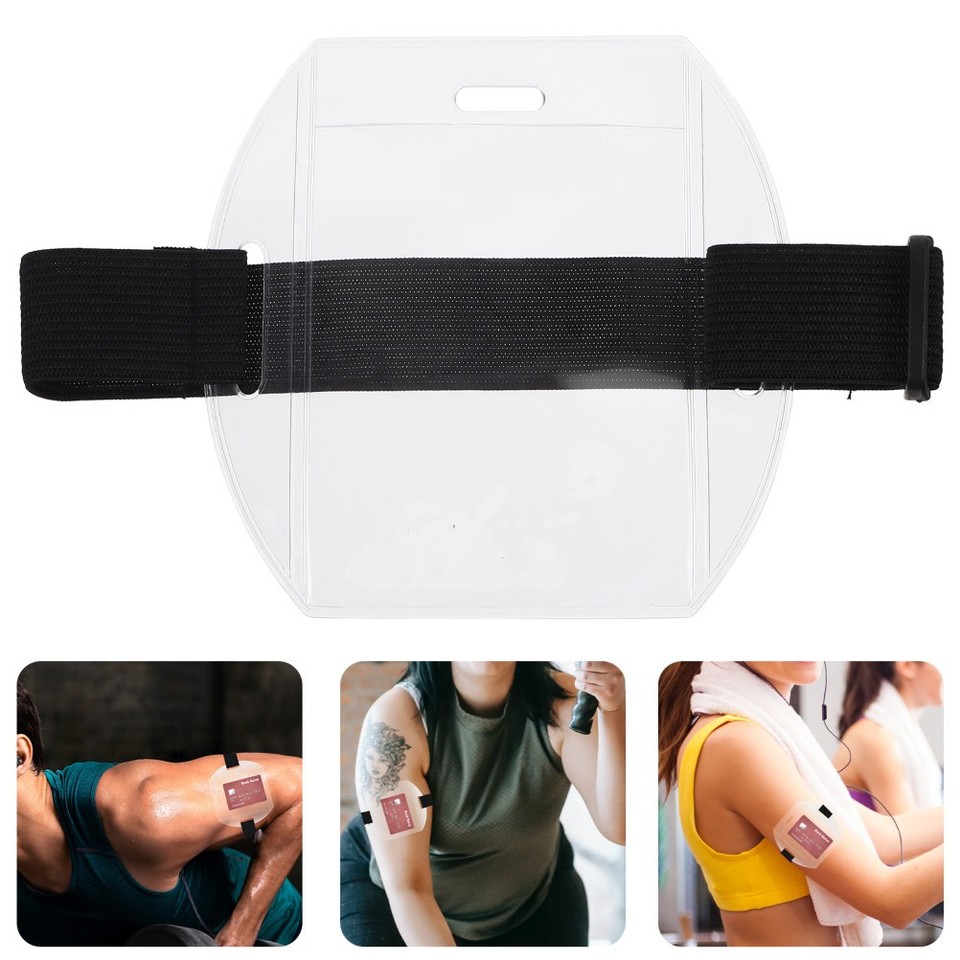 2 Pcs Arm Badge Sleeve Holders Adjustable Bands For Security Id Cards ...