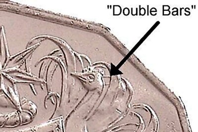 1979 50 CENT COIN - DOUBLE BAR - 50c - HARD TO FIND - IN 2X2 COVER ...