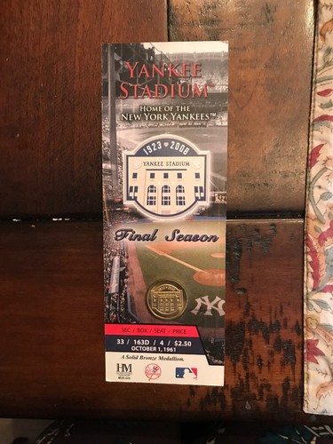 New York Yankees Final Season Bronze Medallion NEW | eBay