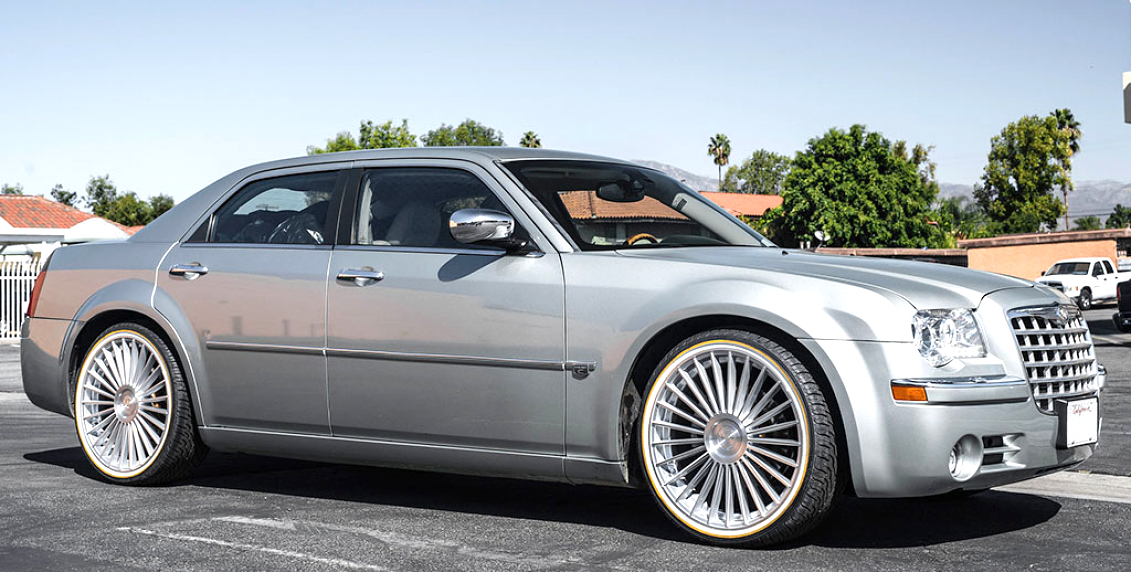 22” RF22 SILVER POLISH CONCAVE WHEELS FOR CHRYSLER 300 300C 22X9 /10.5 ...