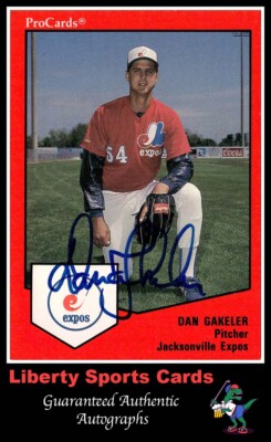 1989 ProCards Dan Gakeler #157 Authentic Autographed Card Jacksonville ...