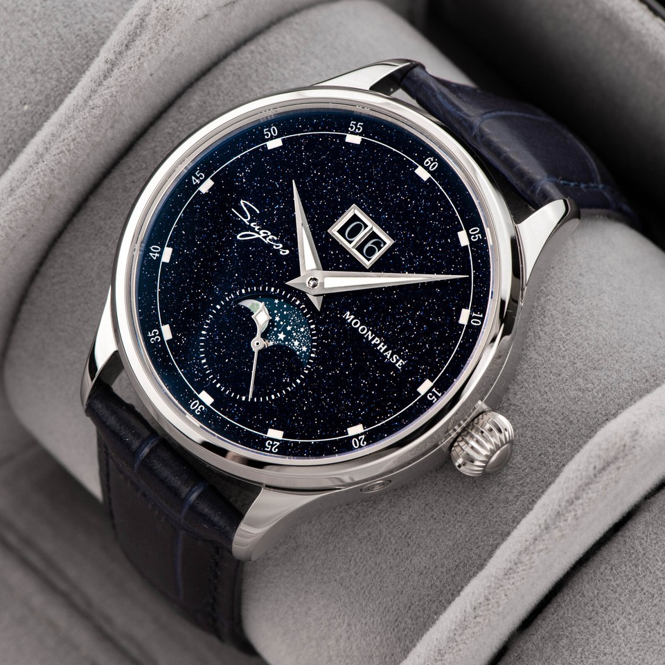 Sugess MoonPhase Master StarDust Mechanical Watch Seagull 1963 ...