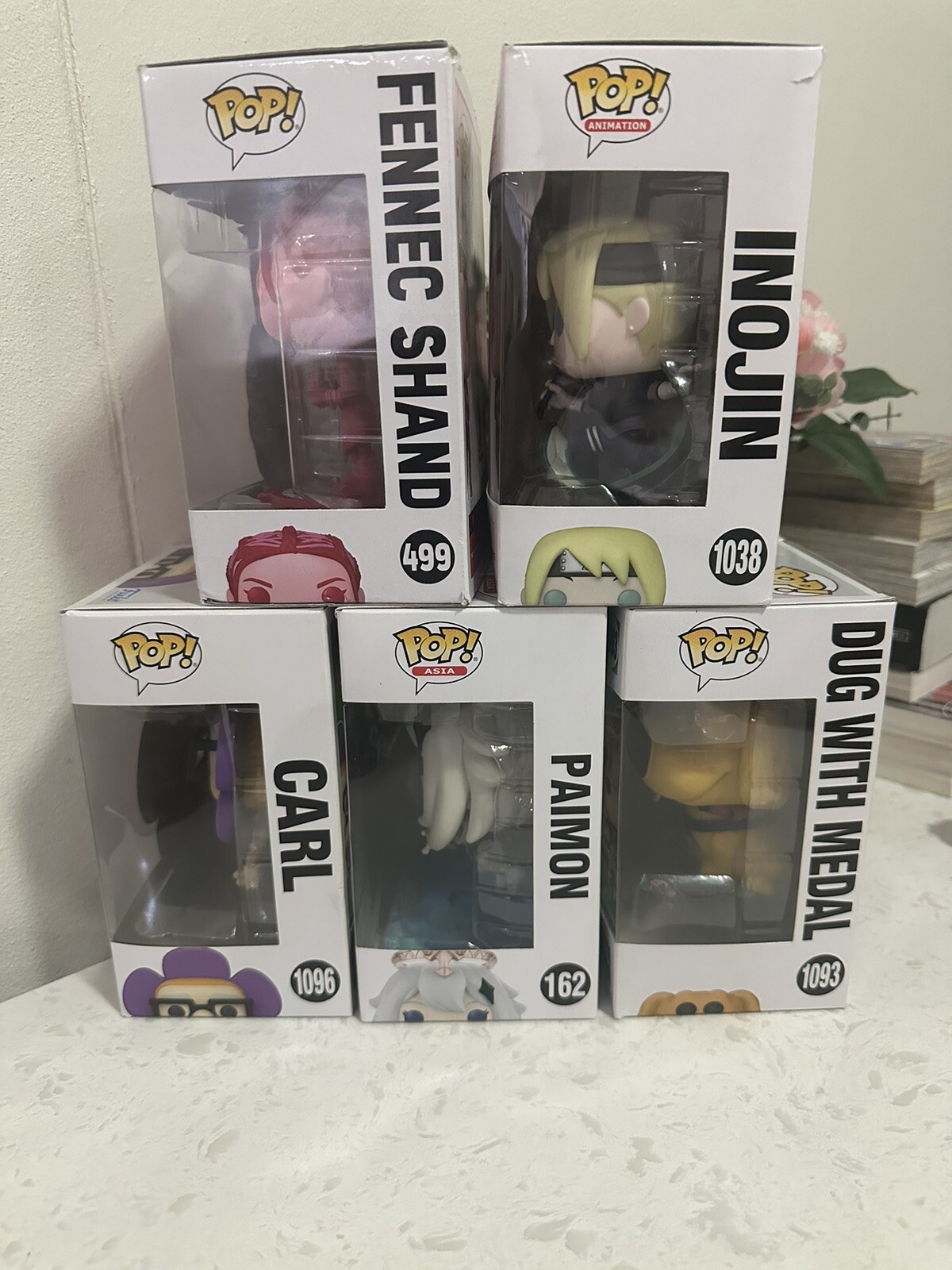 Funky pops : Carl, Paimon, Fennec Shano, Inojin, Dug with Medal ($18 ...