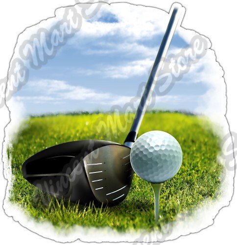 Tee Up Golf Course Golfing Club Clubs Sport Car Bumper Vinyl Sticker ...