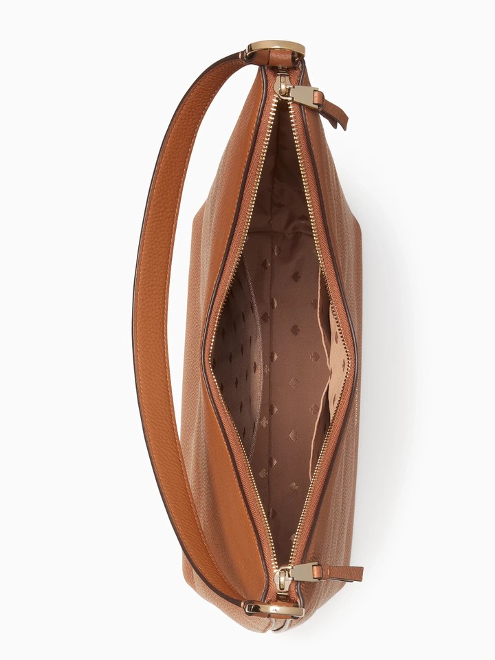 Kate Spade Zippy Large Shoulder Bag Brown Leather K8140 NWT $449 Retail ...