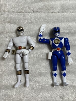 Vintage 93 94 Bandai Mighty Morphin Power Rangers White Blue 8" Action ...