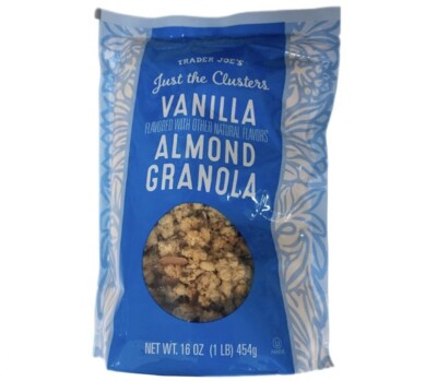 Trader Joe's Just the Clusters Vanilla Almond Granola Cereal Pk 2 ex 8/ ...