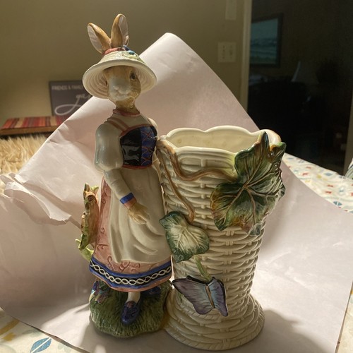 Fitz & Floyd Classics Old World Rabbits Female Figurine With Utensil ...