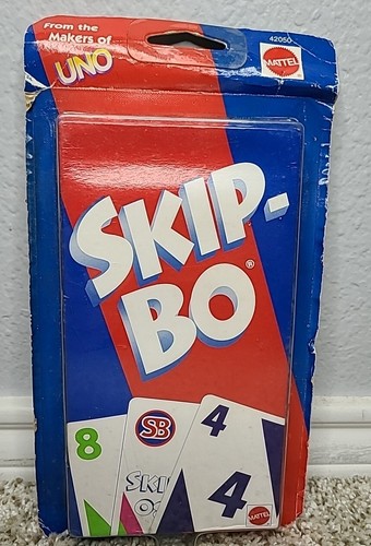 NEW Mattel Games SKIP-BO CARD GAME 1992 Vintage Makers of Uno USA Made ...