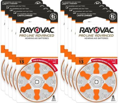 Rayovac Proline Advanced Hearing Aid Batteries | Size 13 (60 pack) | eBay