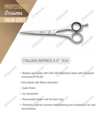 WAHL ITALIAN SERIES Scissors SHEARS 5.5" Professional Hairdressing ...