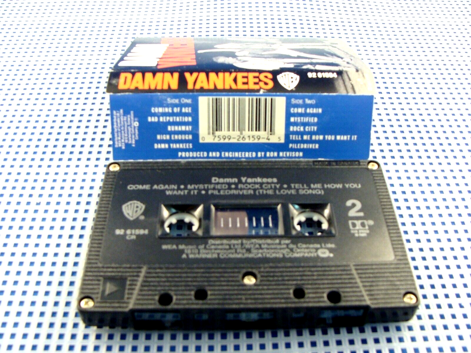 DAMN YANKEES - Self Titled - EXCELLENT CONDITION 1990 Cassette -"Coming ...