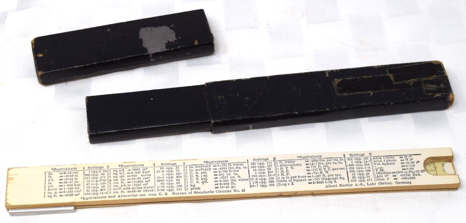 Vintage Slide Rule Albert Nestler Germany Case | eBay