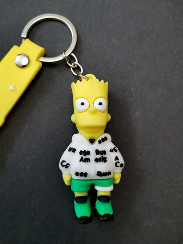 Key Chain Unique Rubber the Cute Bart Simpsons Casual Made China Color ...