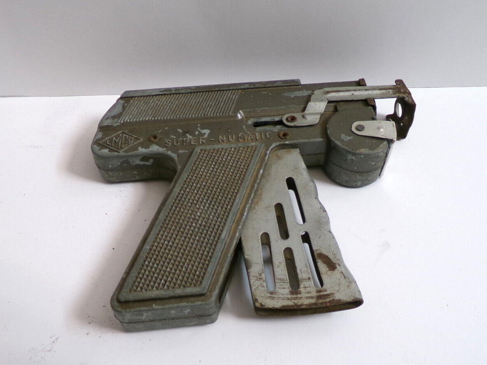 Vintage 1950's LMCO SUPER-NUMATIC Working Pop Gun Antique. | eBay