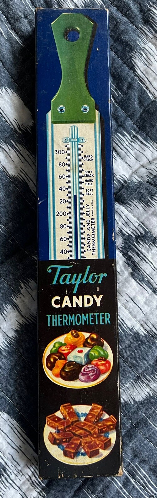 Vintage Taylor Candy & Jelly Thermometer W/ Original Box & Wooden ...
