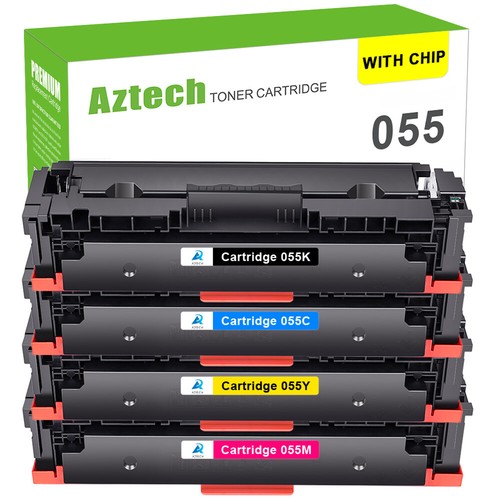 4 Pack 055 Toner Set For Canon imageCLASS MF741Cdw MF742Cdw MF746Cdw ...