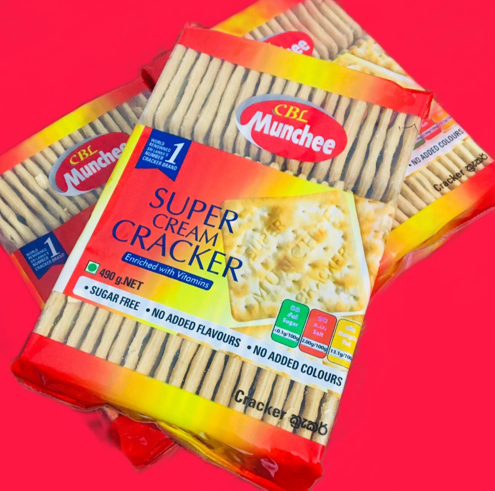 Munchee Super Cream Cracker 490 g Sugar Free Ceylon Healthy High ...