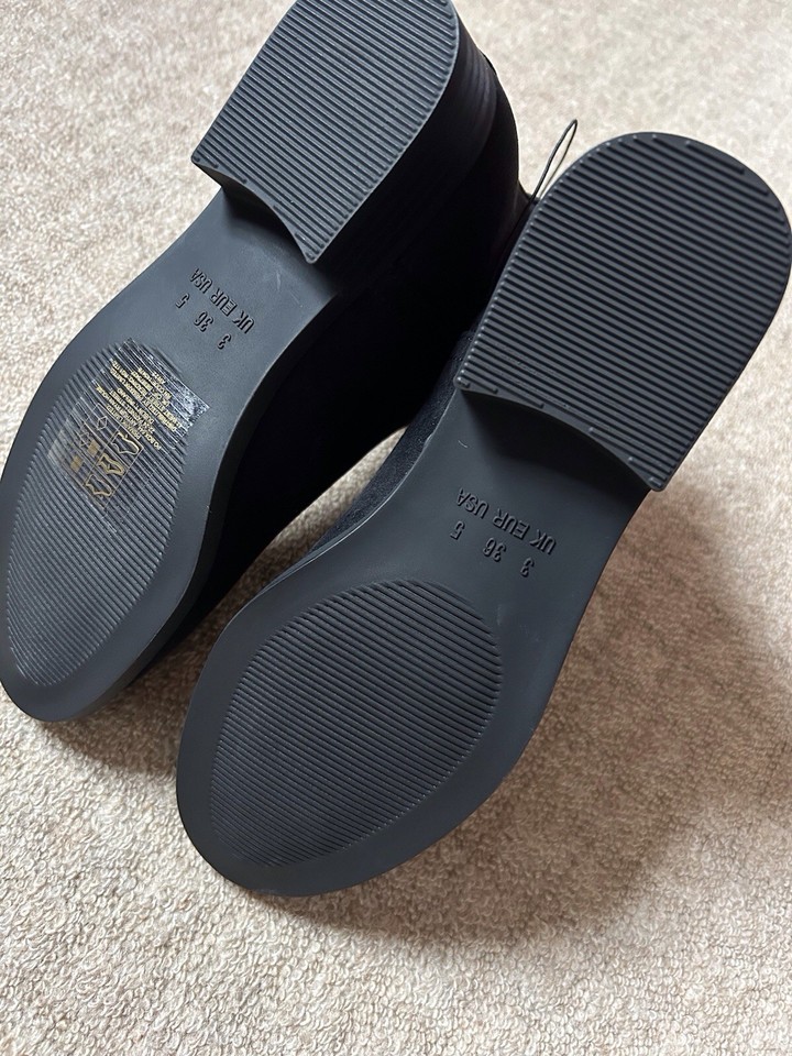 Primark Faux Suede Chelsea Boots Size 3 Women’s Black Brand New With ...