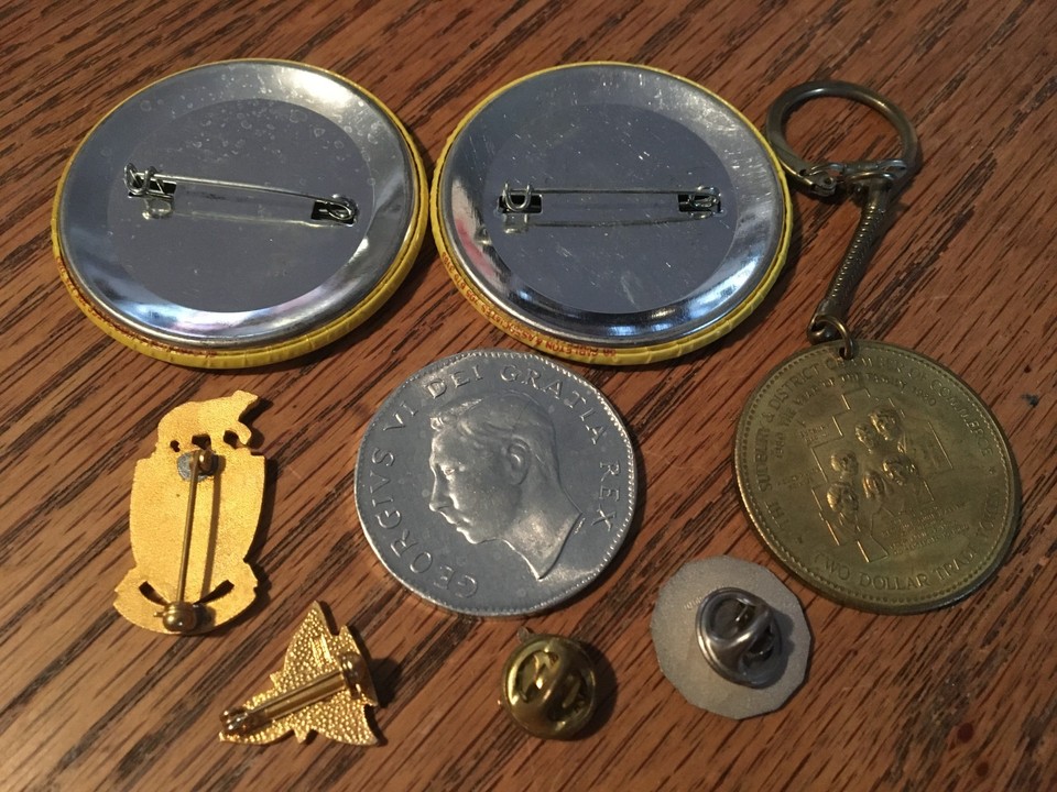Canada 1951 Big Nickel Sudbury 5 Cents Token Badges Pins Lot Trade ...