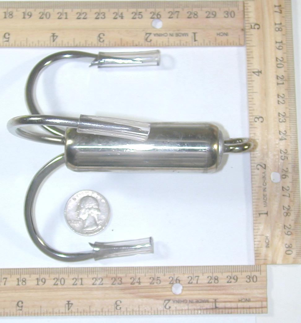 Weighted Bridge Pier Gaff 14/0 Stainless treble hook heavy duty | eBay