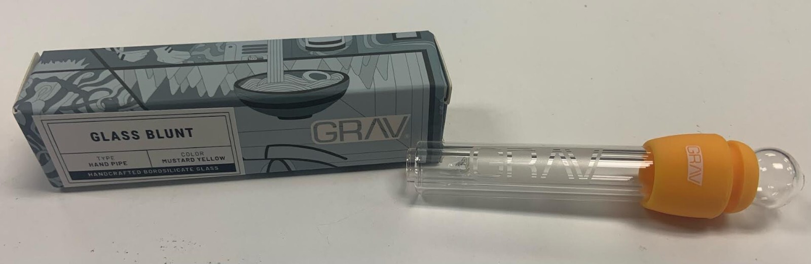 GRAV LAB GLASS BLUNT HANDCRAFTED BOROSILICATE HAND PIPE 3.75" - MUSTARD ...